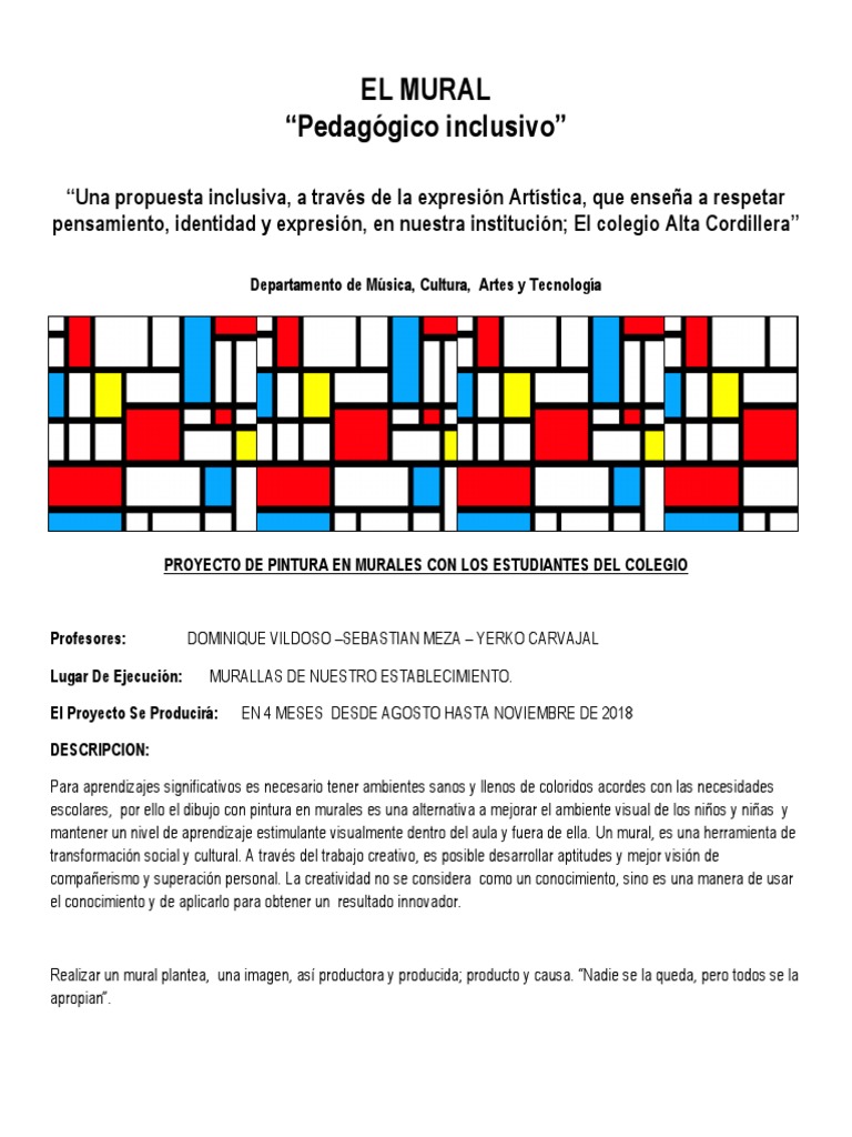 Proyecto Murales Artísticos | PDF | Dibujo | Pinturas