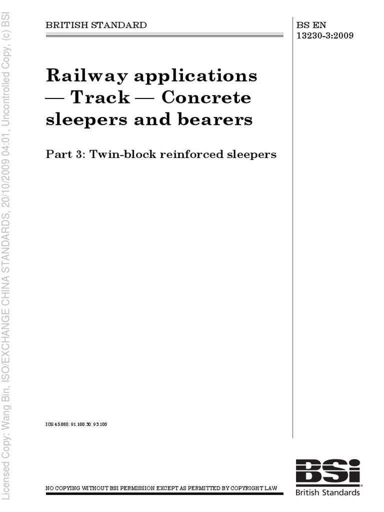BS en 13230 3 2009 | PDF | Engineering | Nature