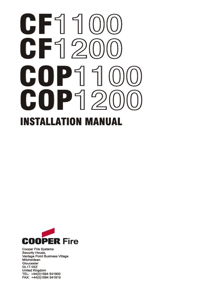 Cf1100 Cf1200 User Manual | PDF | Relay | Fuse (Electrical)