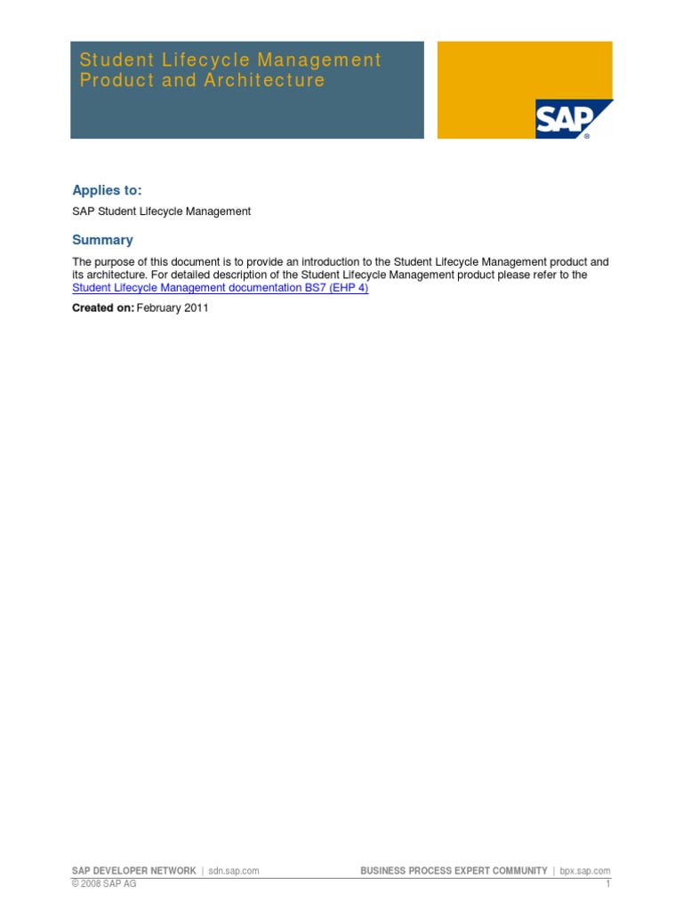 SLCM Product Architecture | PDF | Sap Se | Academic Degree