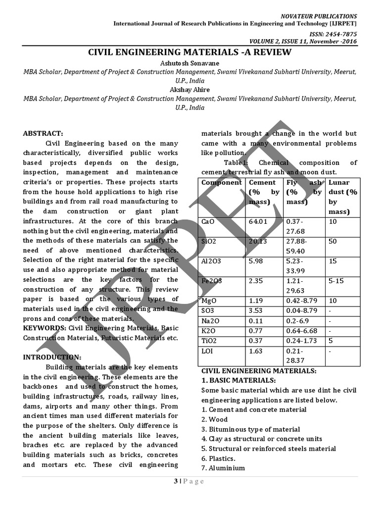 Civil Engineering Materials | PDF | Asphalt | Construction Aggregate