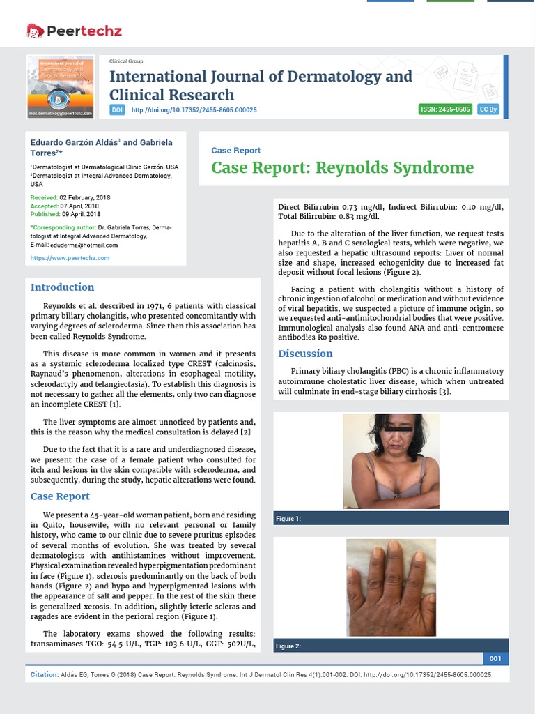 Case Report: Reynolds Syndrome | PDF | Clinical Medicine | Diseases And ...