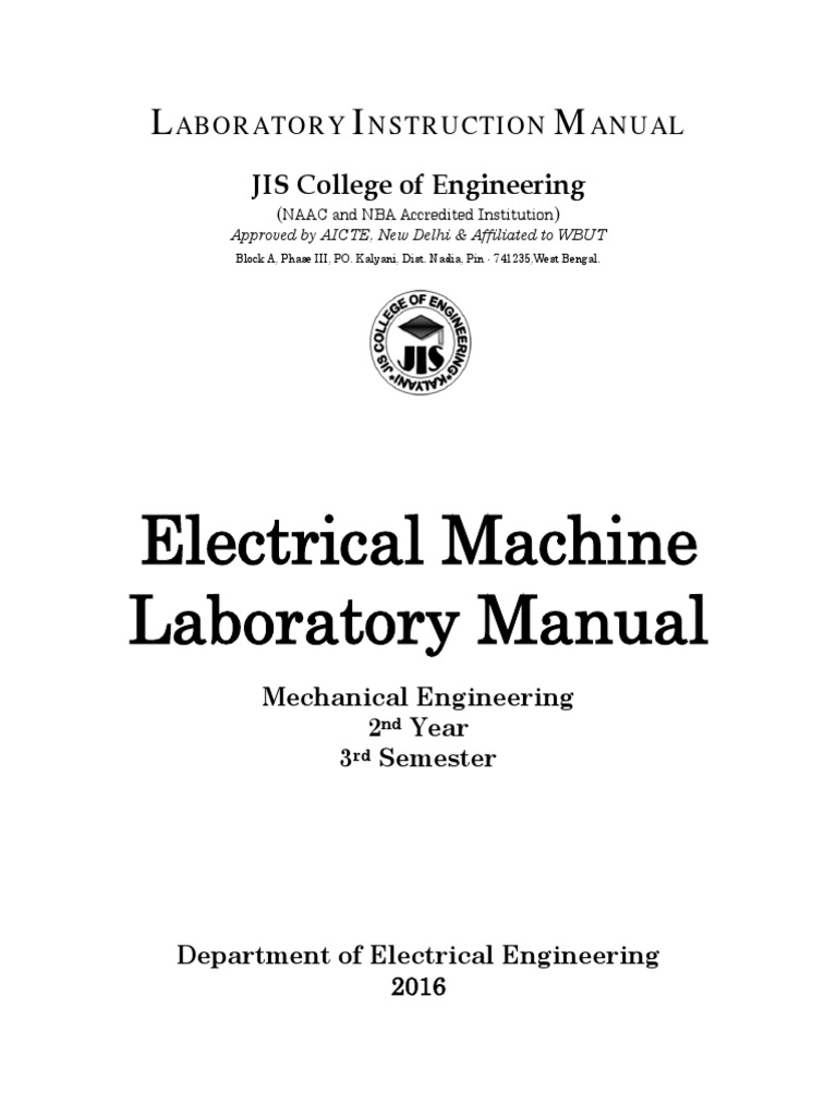 Electrical Machine Lab Manual Guide | PDF | Direct Current | Electric ...
