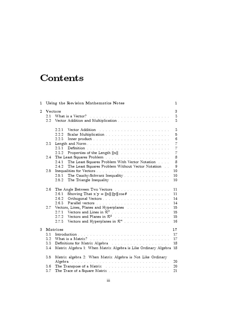 EC400 Revision Notes All | PDF | Matrix (Mathematics) | Determinant