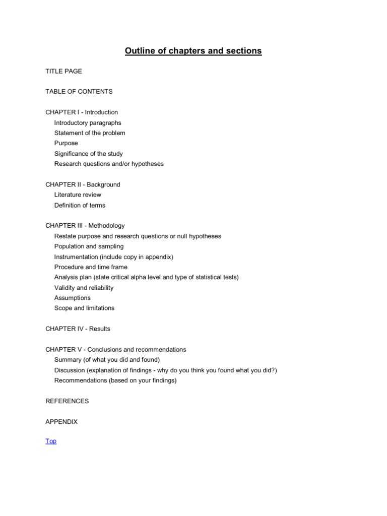 Outline of Chapters and Sections | PDF | Null Hypothesis | Hypothesis