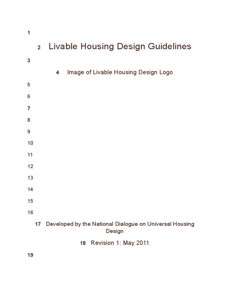 Livable Housing Design Guidelines Overview | PDF | Stairs | Affordable ...