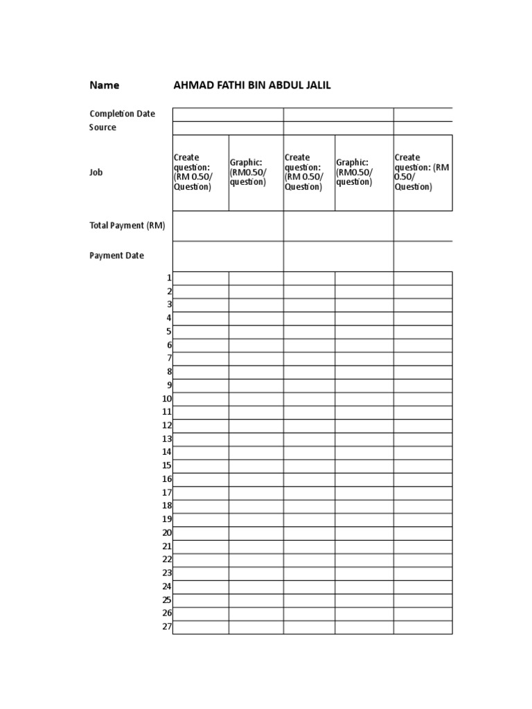 Job Sheet | PDF