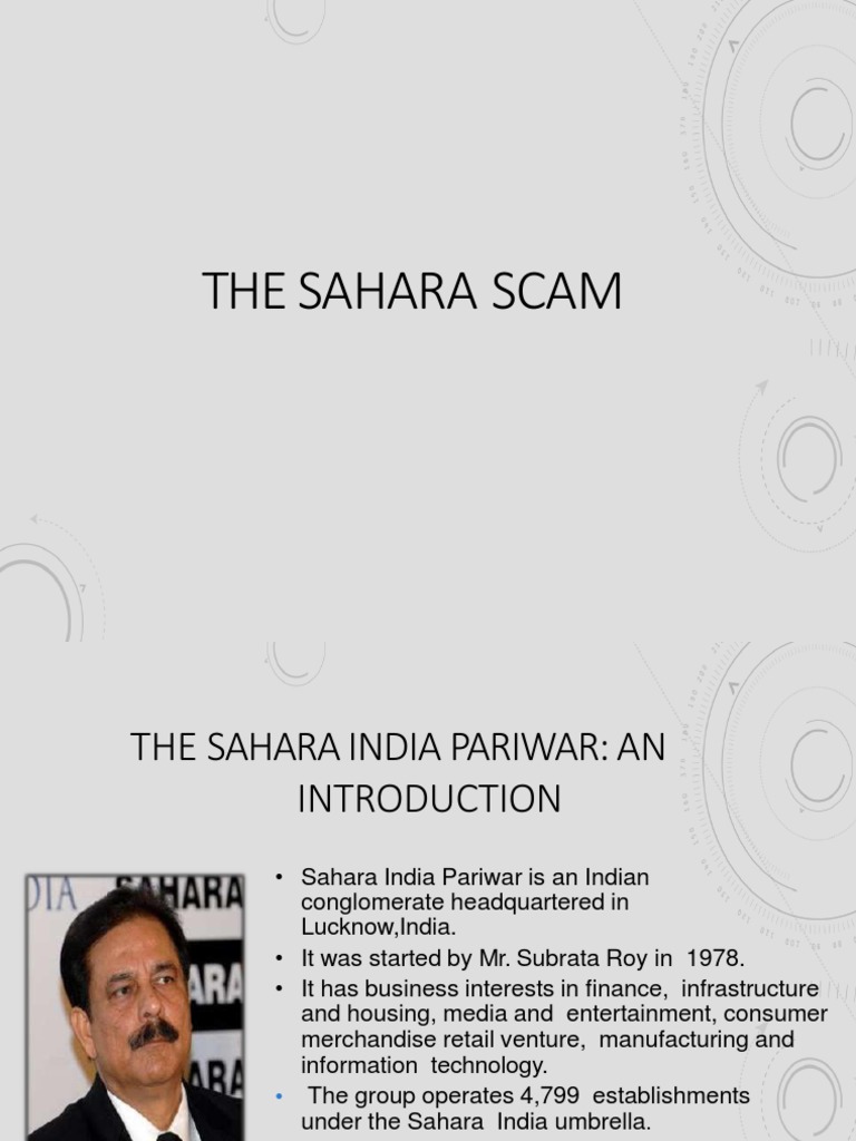 The Sahara Scam | PDF | Companies | Economy Of India