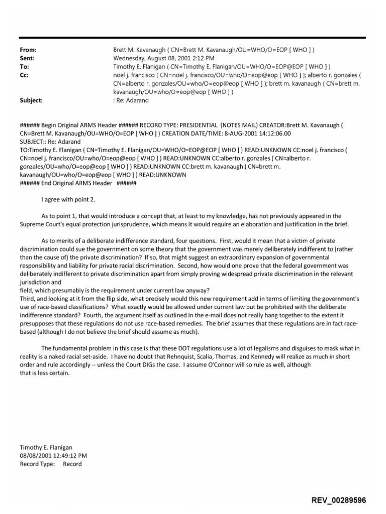 Booker Confidential - Kavanaugh Hearing | PDF | Race (Human ...