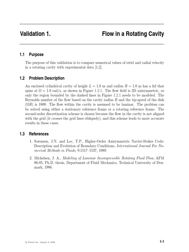 Flow in Rotating Cavity | PDF | Navier–Stokes Equations | Fluid Dynamics