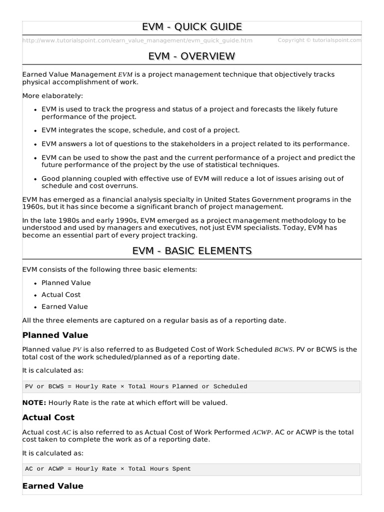 Evm Quick Guide | PDF