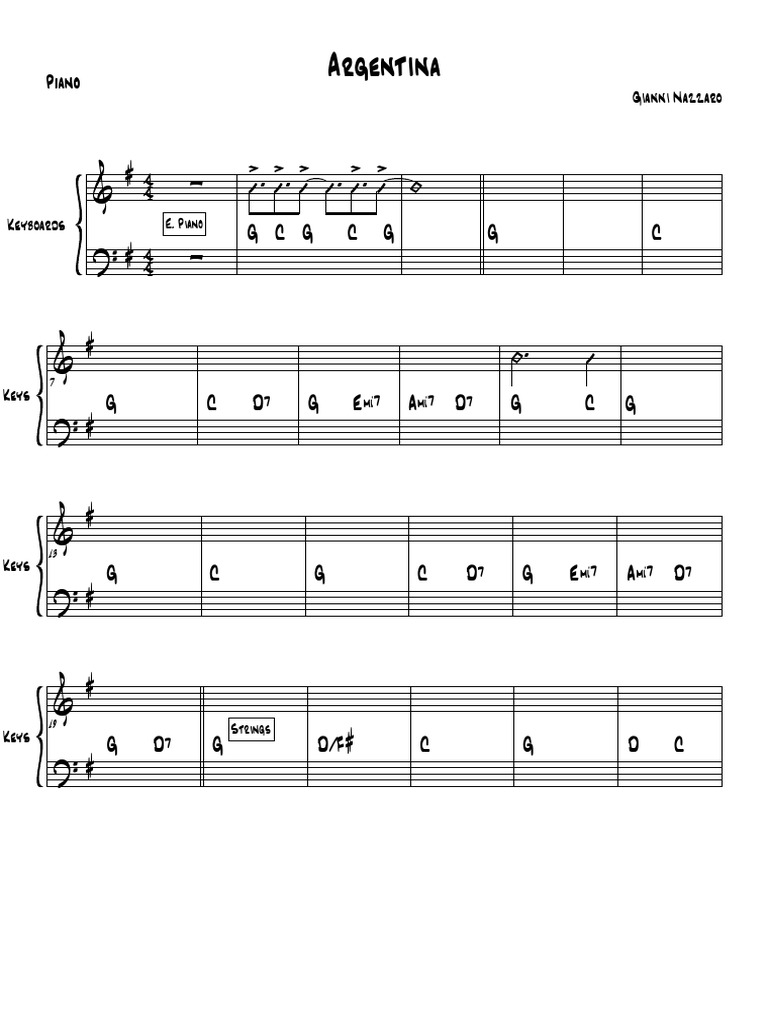 Argentina - Piano | PDF | Keyboard Instruments | Sound Technology