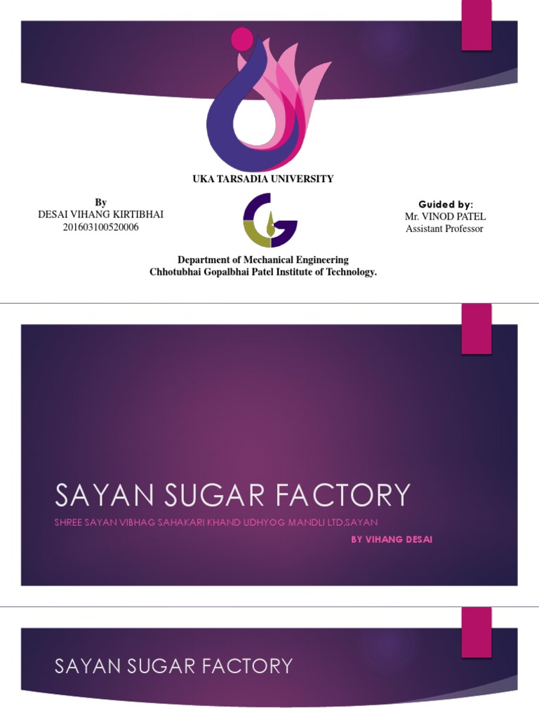 Sugar Factory Introduction | PDF | Boiler | Distillation