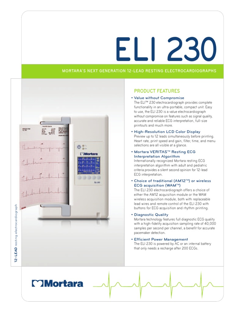 Eli 230 Eng Spec Rev 1lr | PDF | Electrocardiography | Electricity