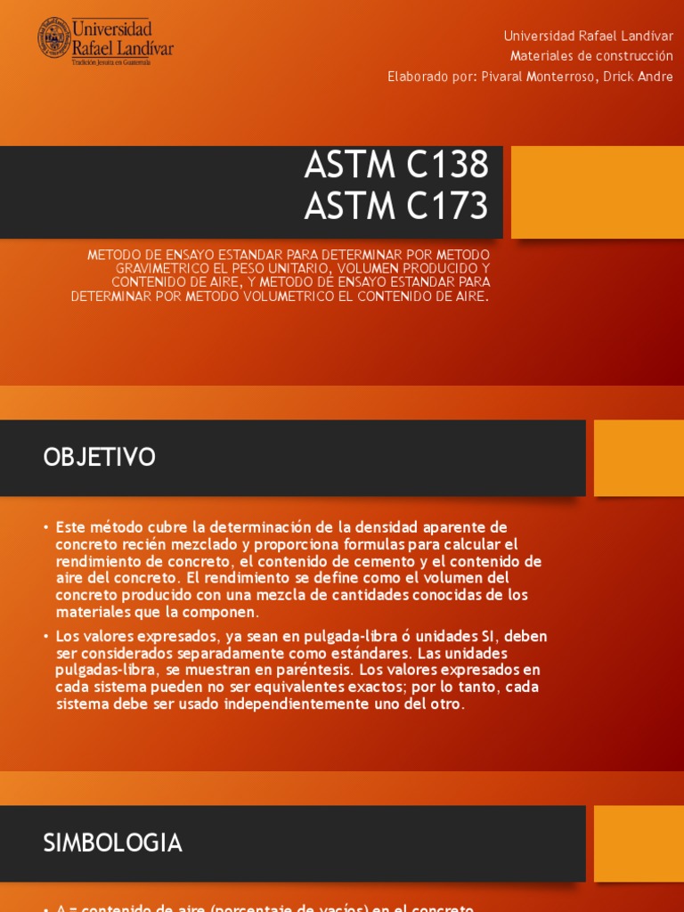 Astm C138 | PDF | Densidad | Hormigón