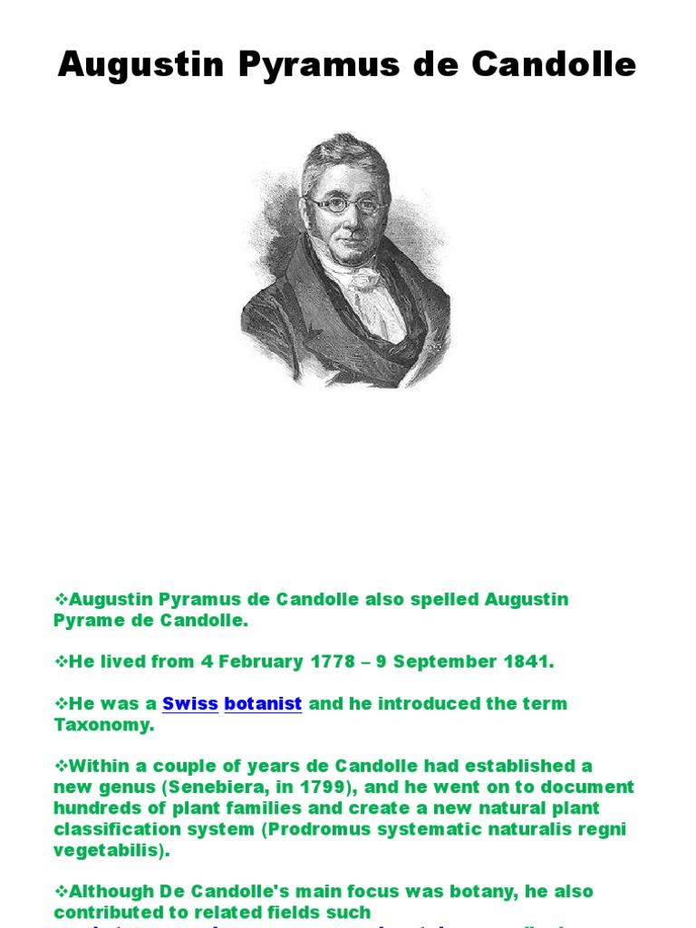 A.P.De Candolle | PDF | Organisms | Botany