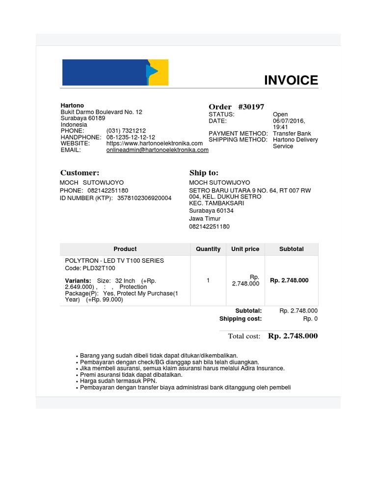 Invoice 30197 PDF | PDF