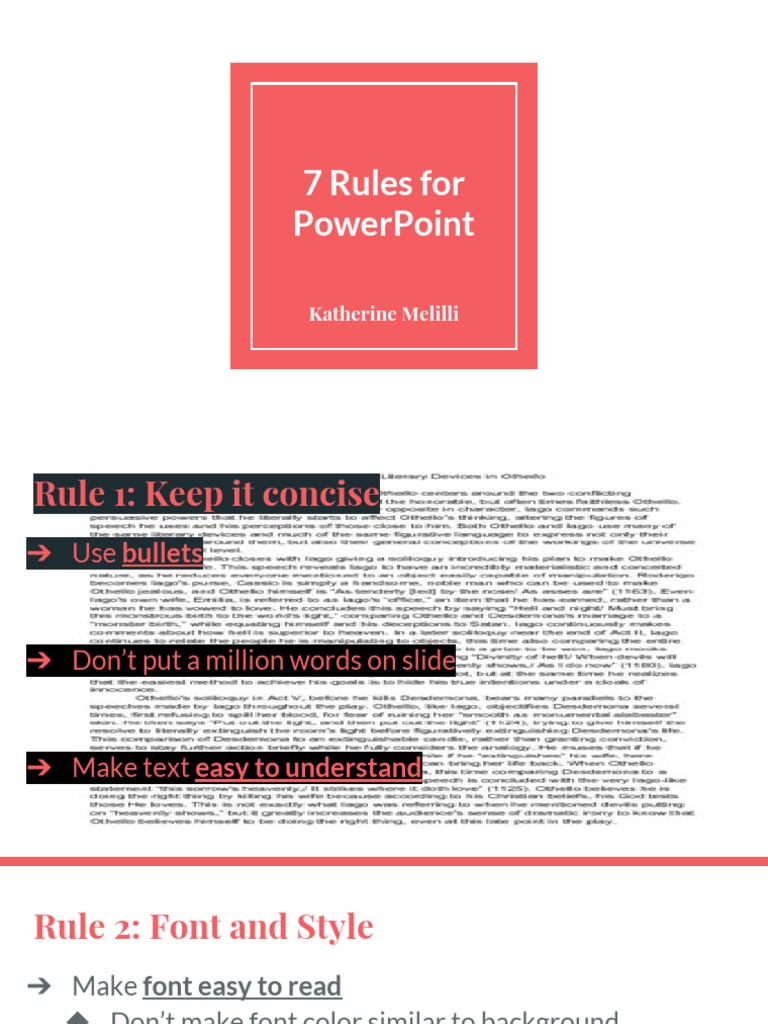 7 Rules of Powerpoint | PDF