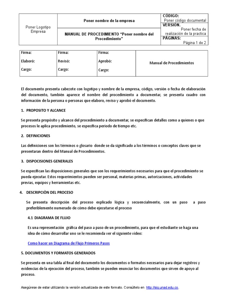 Formato Manual de Procedimiento (Simulado) | PDF | Áreas de informática ...
