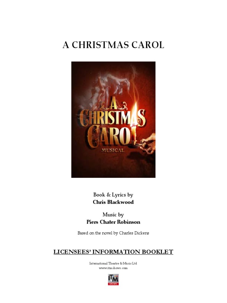 Christmas Carol Booklet | PDF | Ebenezer Scrooge | Tiny Tim (A ...