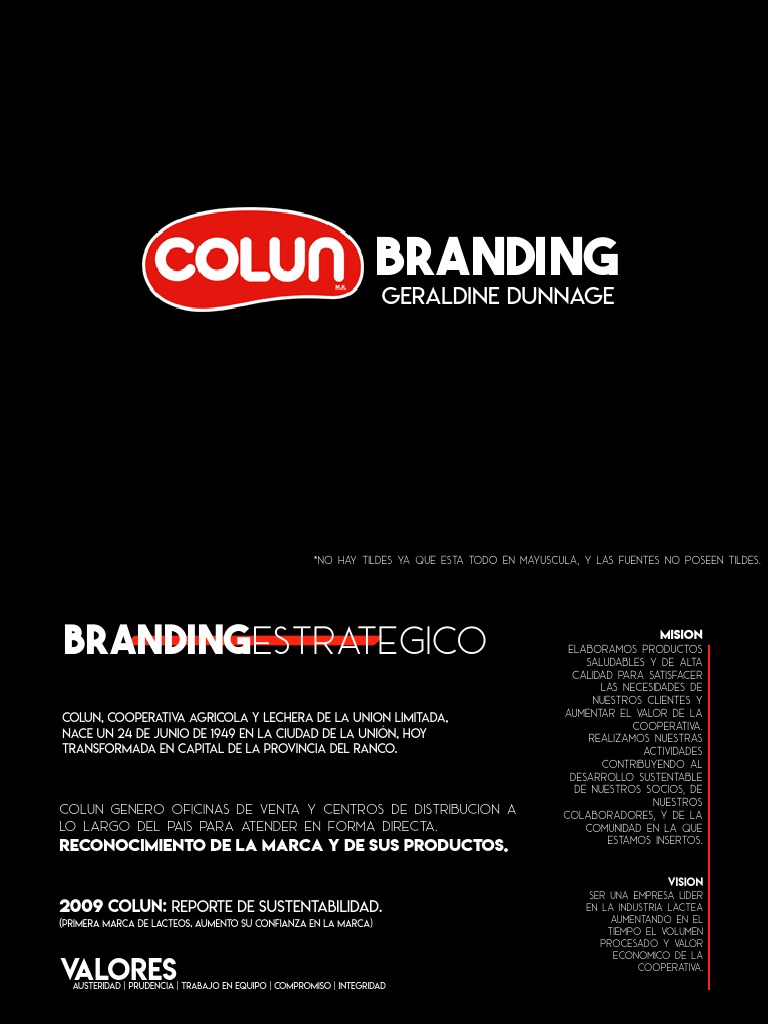 Branding COLUN | PDF | Gestión de la marca | Marca