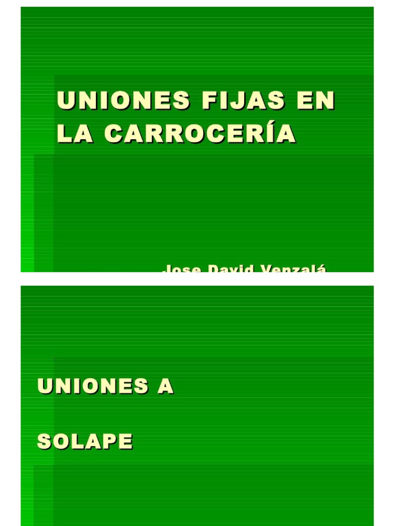Tipos de Uniones Fijas en La Carrocería | PDF