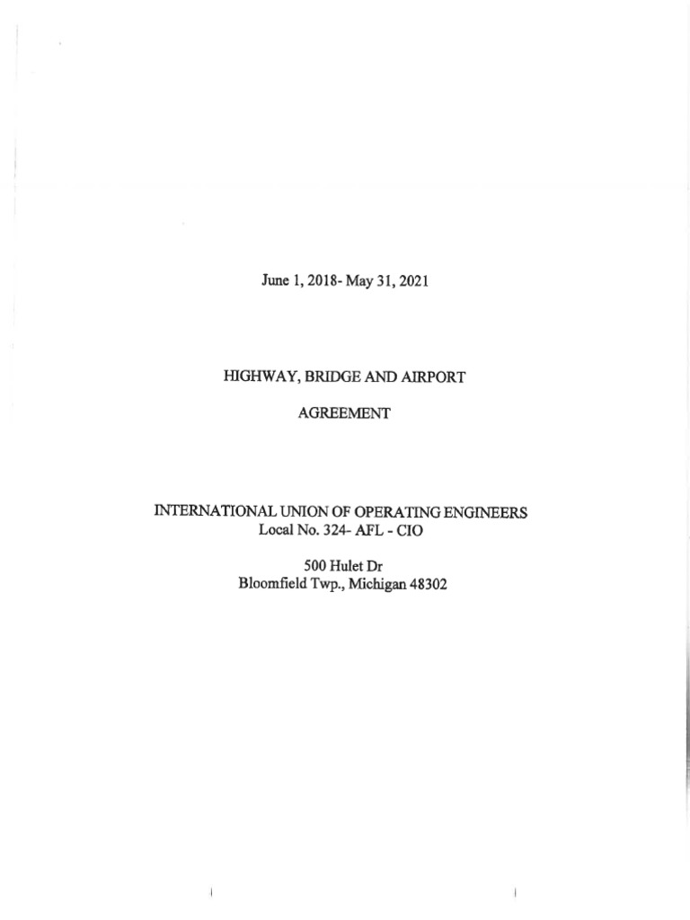 Highway and Bridge Construction Agreement | PDF | Employee Benefits ...