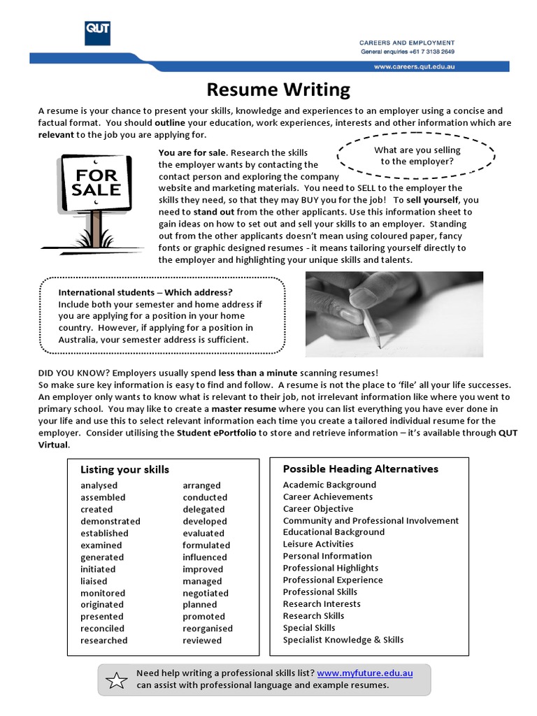 How To Write Resume PDF | PDF | Résumé | Employment