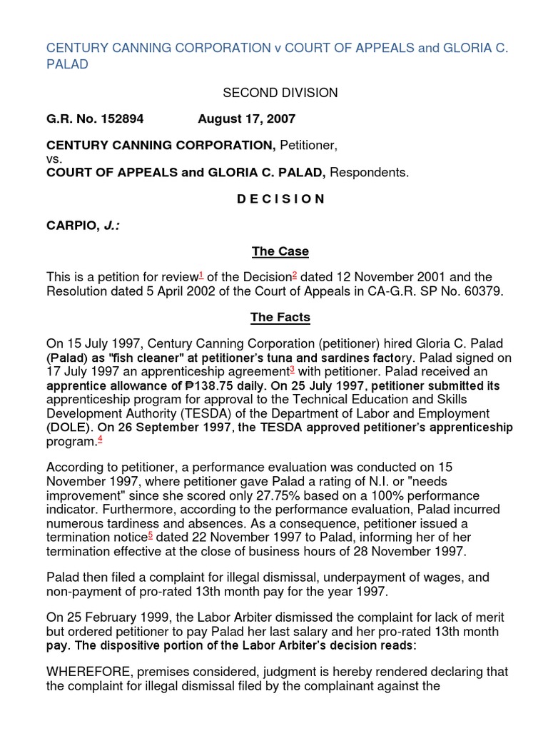 Labor Law Cases 12 | Download Free PDF | Apprenticeship | Employment