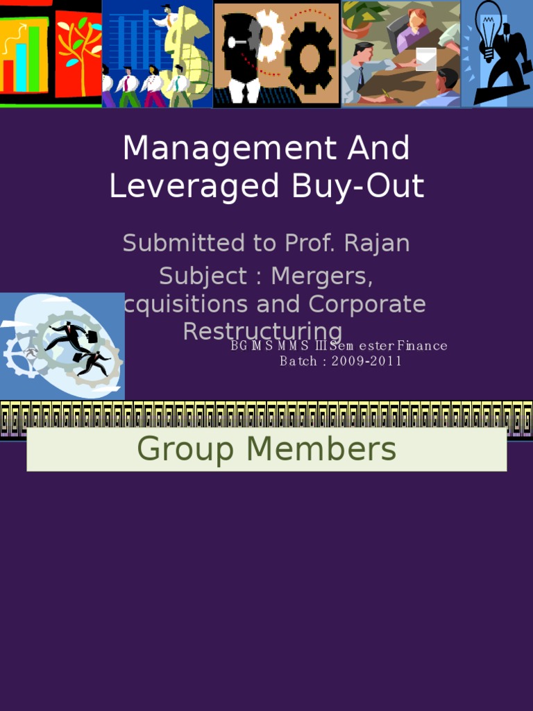 Management Buyouts and Leveraged Buyouts | PDF | Leveraged Buyout ...