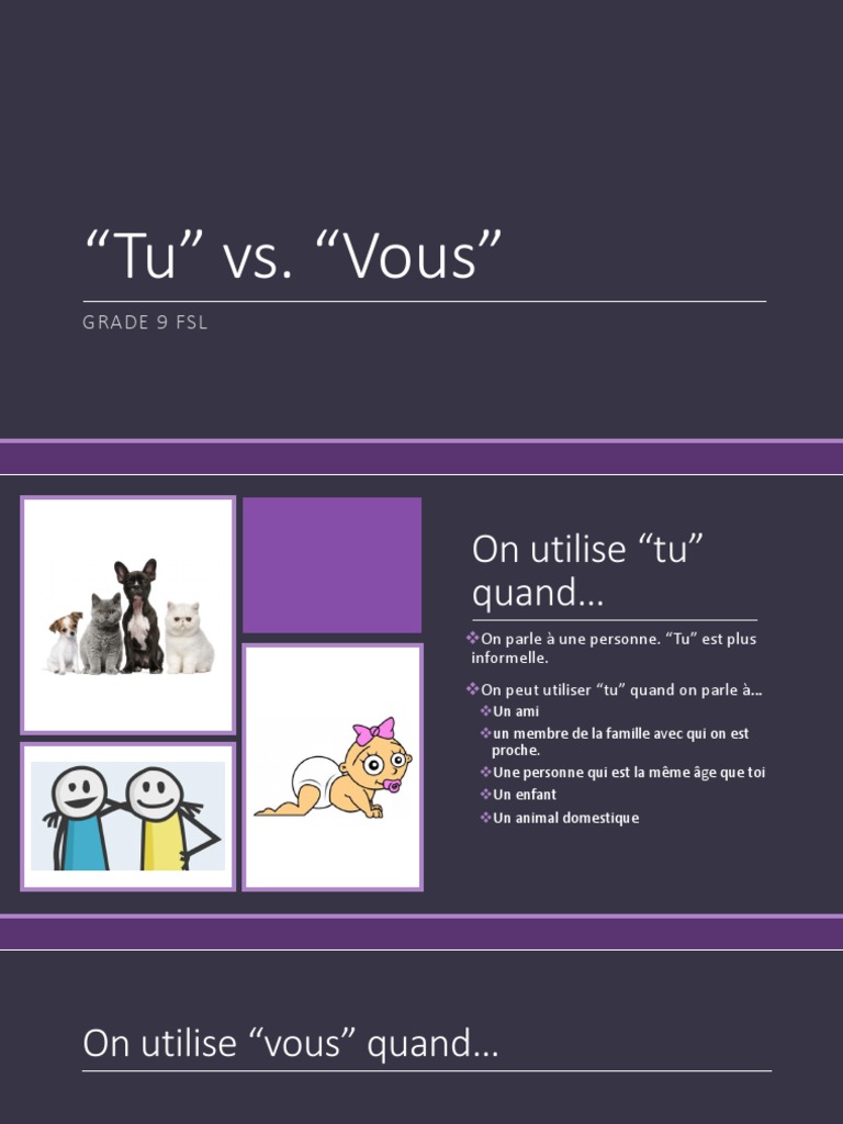 Lesson 3 - Tu Vs | PDF