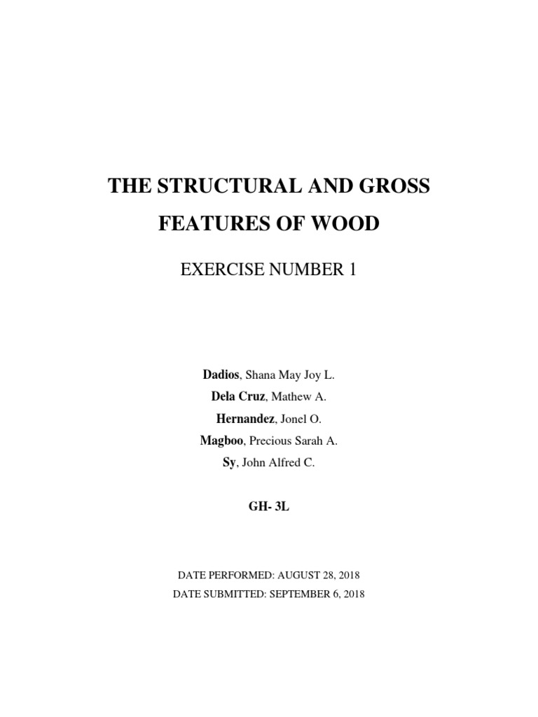 The Structural and Gross Features of Wood | PDF | Wood | Plant Stem