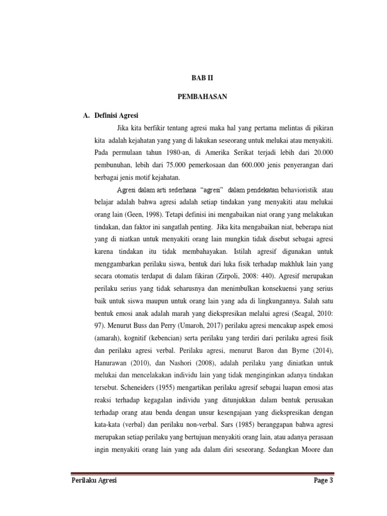 Definisi dan Faktor Perilaku Agresi | PDF | Pengembangan Diri