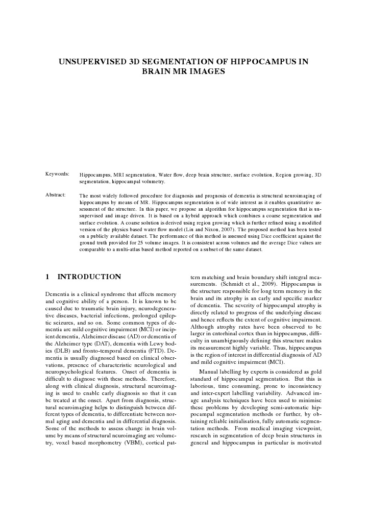 Unsupervised 3D Segmentation Bio Signals | PDF | Image Segmentation ...