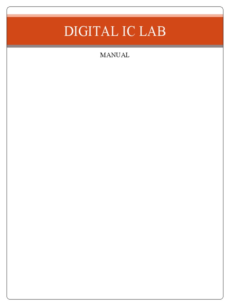 Digital Ic Lab | Download Free PDF | Logic Gate | Electronic Design