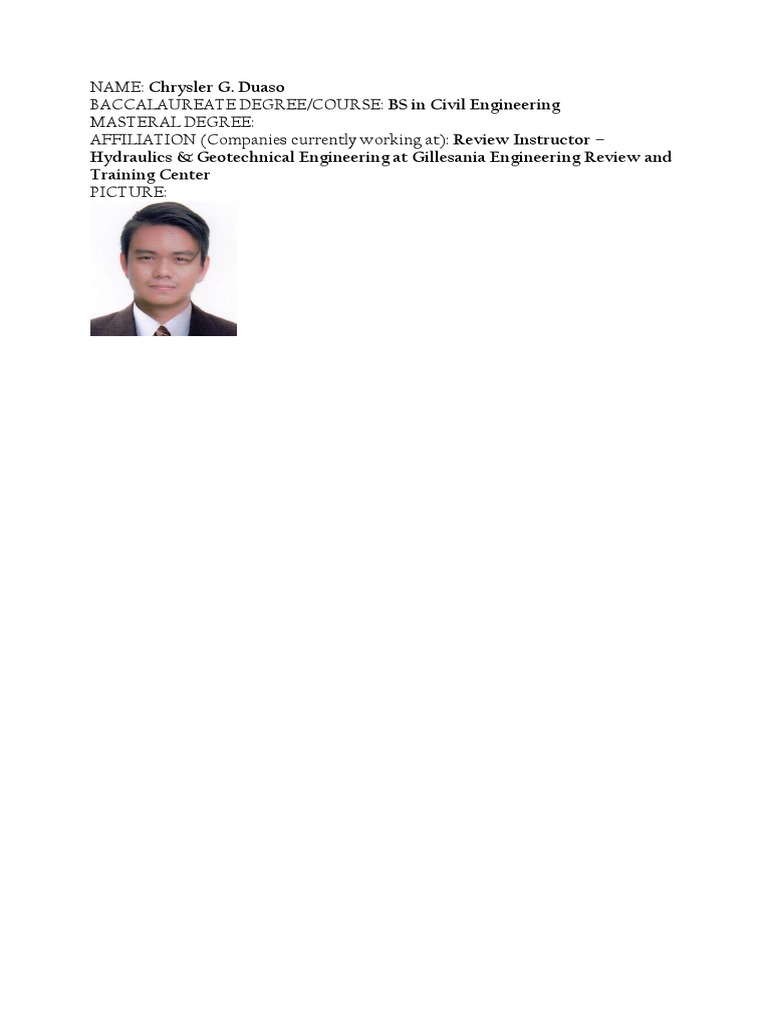 Hydraulics & Geotechnical Engineering at Gillesania Engineering Review ...