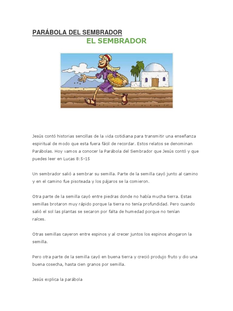 Parábola Del Sembrador | PDF