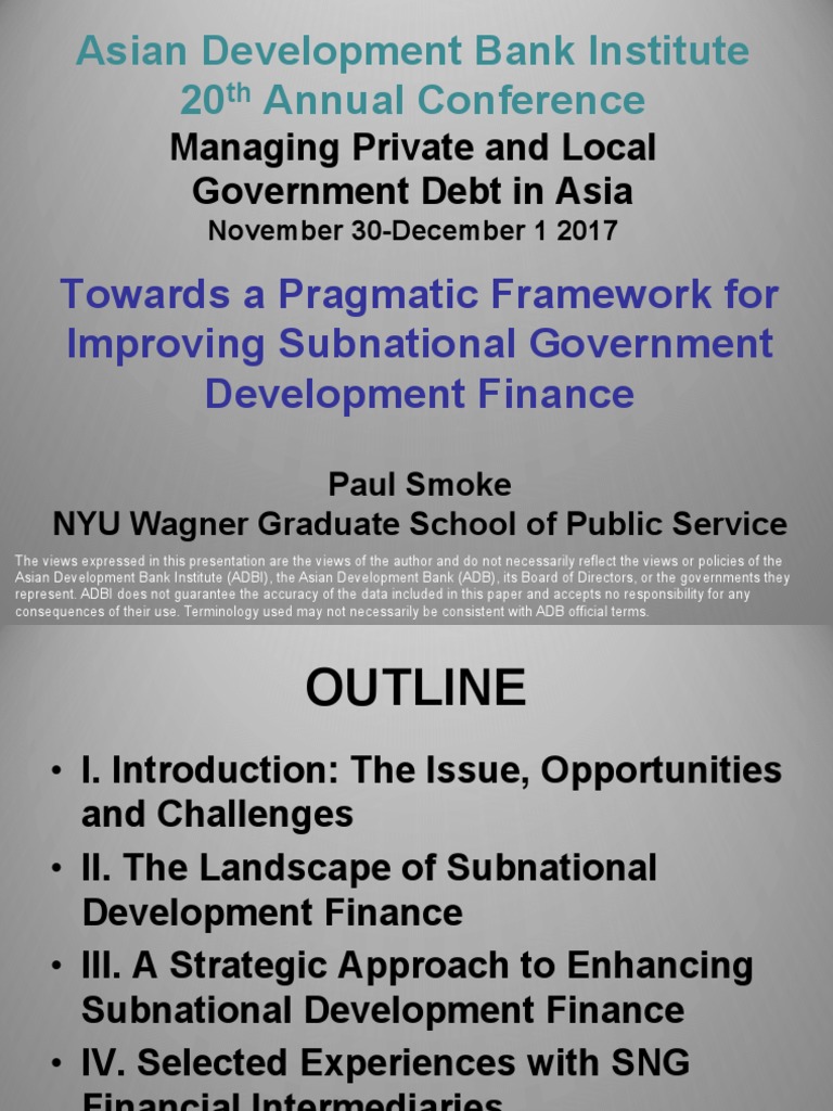 Frameworks For Local Government Financial Development | PDF | Asian ...