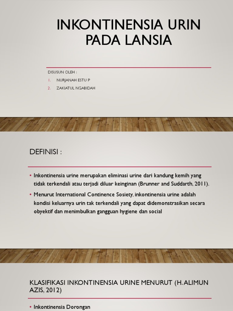 Inkontinensia Urin Pada Lansia | PDF