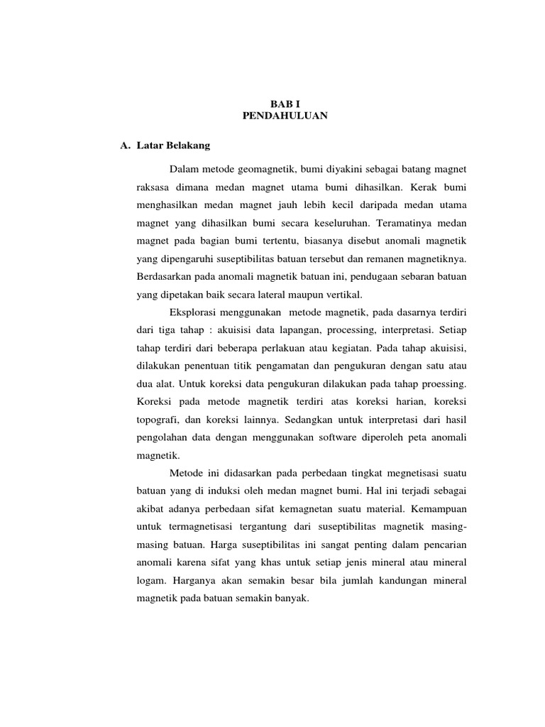 Makalah Metode Magnetik-1 | PDF | Sains & Matematika | Teknologi & Rekayasa