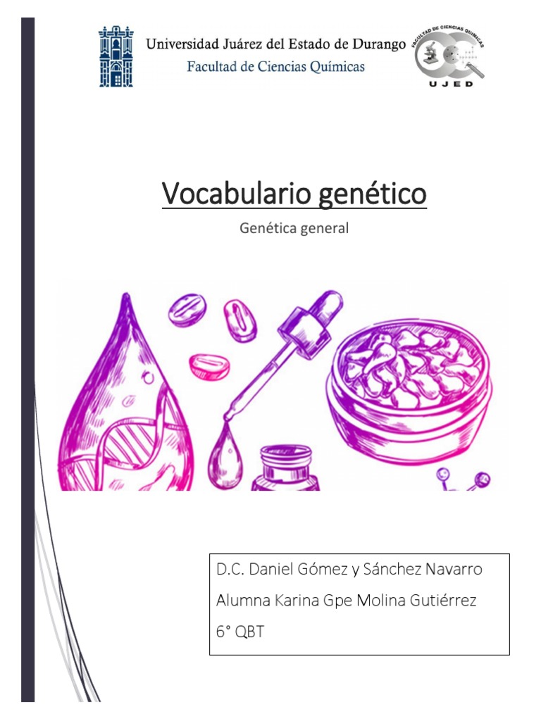 Vocabulario Genetico | PDF | Dominancia (Genética) | Gene
