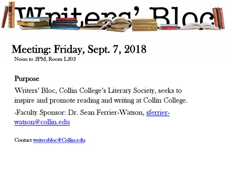 Writers Bloc Meeting 2018 | PDF | Religion & Spirituality