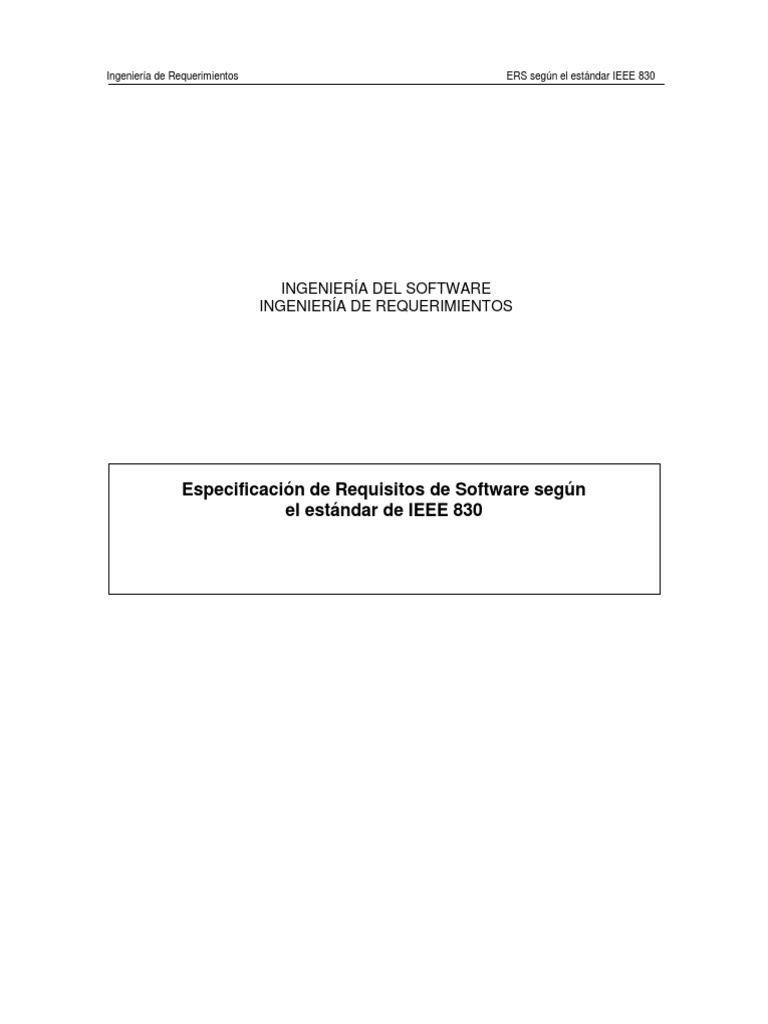IEEE830 | PDF | Caso de uso | Ingeniería de software