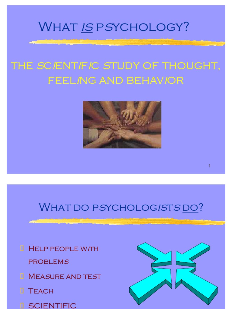 What Is Psychology?: The Scientific Study of Thought, Feeling and ...