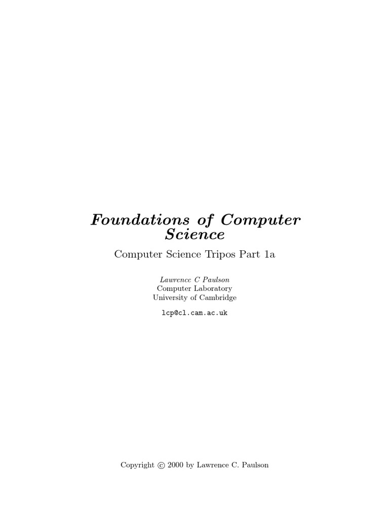 Foundations Of Computer Science Pdf Pdf Boolean Data Type Time