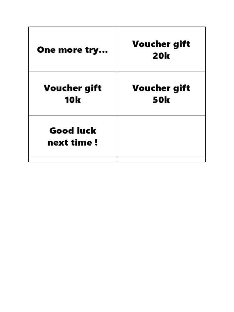 One More Try Voucher Gift 20k Voucher Gift 10k Voucher Gift 50k Good ...