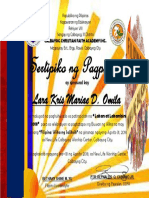 Certificate of Appreciation-Final Template - Tagalog-Edited | PDF