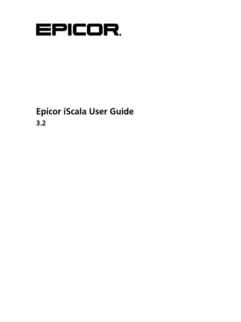 Epicor Iscala 3.2 UserGuide PDF | PDF | Invoice | Receipt