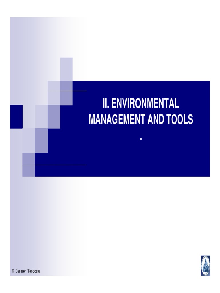 Ii. Environmental Management and Tools .: © Carmen Teodosiu | PDF ...