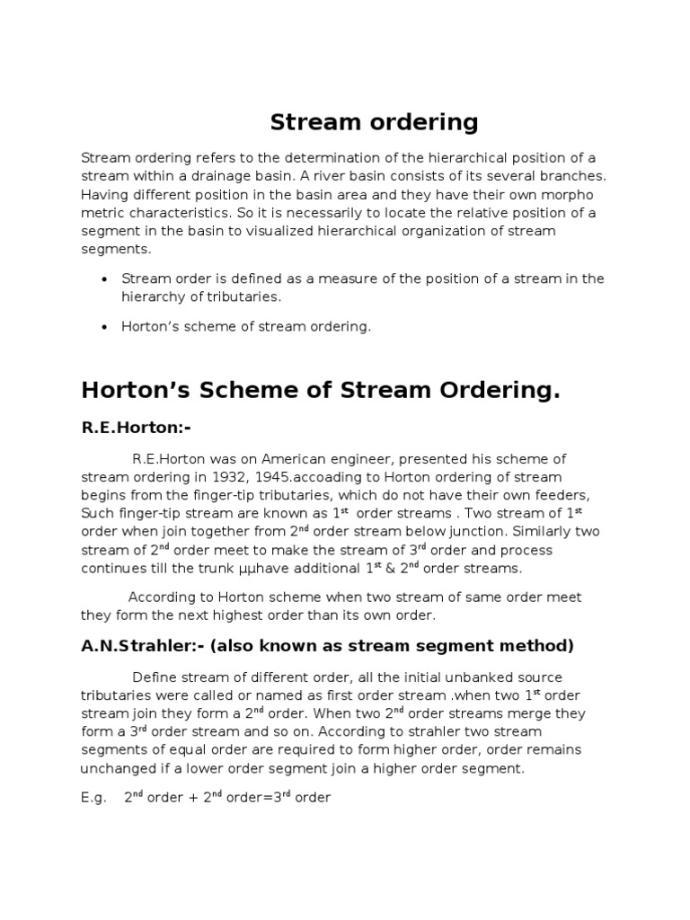Horton-Strahler Stream Ordering System | PDF | Correlation And Dependence | Teaching Mathematics